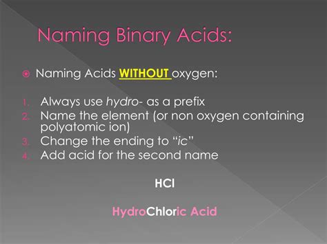 PPT Naming Acids PowerPoint Presentation Free Download ID