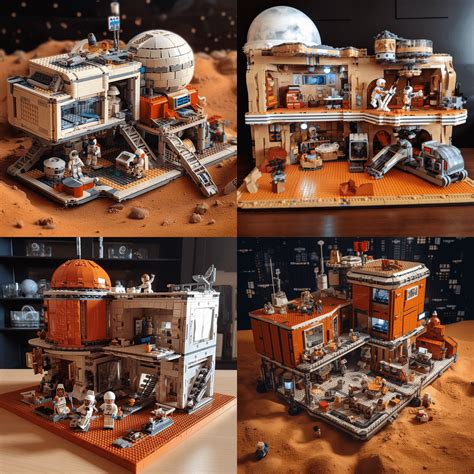 Lego Space Theme Mars Habitat Made With 1000 Pieces Railego