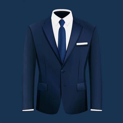 Mens Suit Vector Isolated Template Illustration Premium Ai Generated