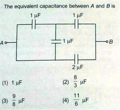 Solved The Equivalent Capacitance Between A And B The Equivalent Capacitance Between A And B
