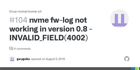 Nvme Fw Log Not Working In Version INVALID FIELD Issue Linux Nvme Nvme Cli
