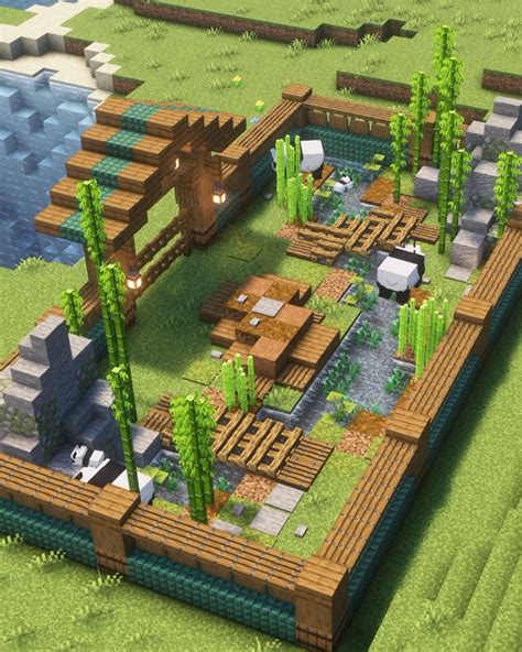 Minecraft Panda Enclosure Soujju Minecraft Houses Minecraft Farm
