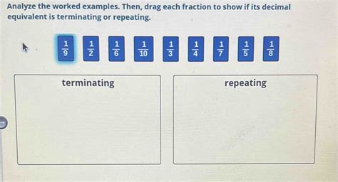 solved analyze the worked examples then drag each fraction to show
