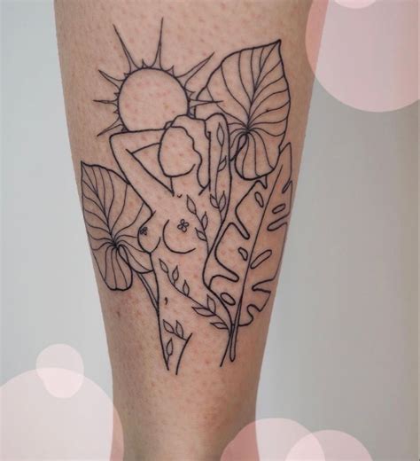 Body Outline Nature Tattoo Creative Tattoos Leg Tattoos Women Lace