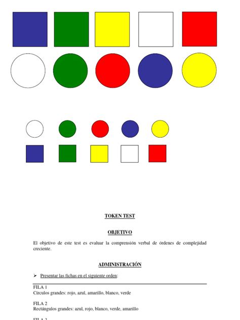 Token Test Fichas Protocolo Pdf