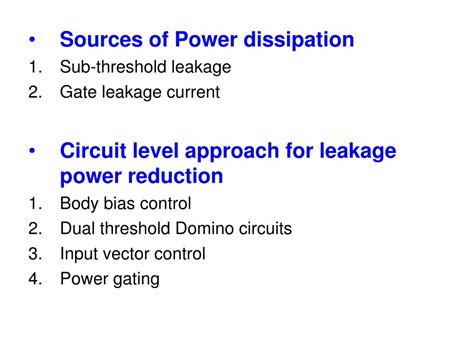 Ppt Microarchitectural Techniques For Power Gating Of Execution Units Powerpoint Presentation