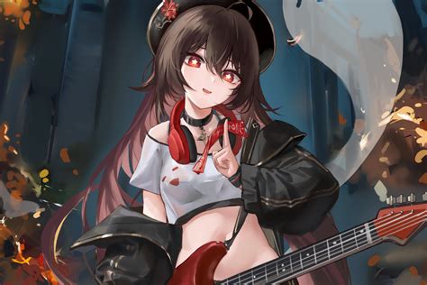 X Resolution Genshin Impact HD Hu Tao Fan Art X Resolution Wallpaper