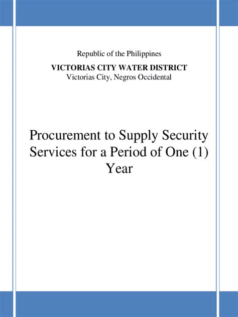 Fillable Online Invitation To Bidprocurement To Supply Security Services For Fax Email Print