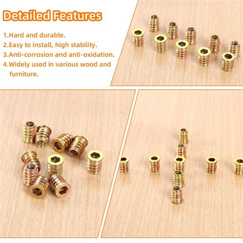 M6 X 20mm Wood Inserts Bolt Furniture Screw In Nut