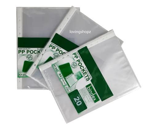 Pp Pockets Bindex Ukuran A4 Plastik Pocket File Bindex A4 Pp Pocket Document A4 Bindex Isi