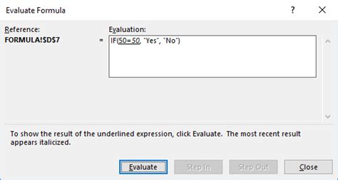 Evaluate Formulas Step By Step In Excel Myexcelonline