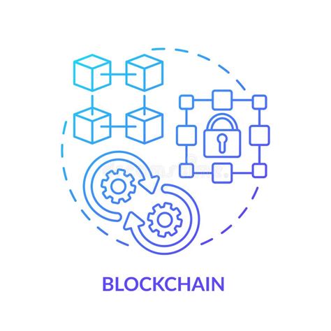 Blockchain Blue Gradient Concept Icon Stock Vector Illustration Of Future Professional 247288815