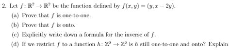 Solved 2 Let Fr2→r2 Be The Function Defined By