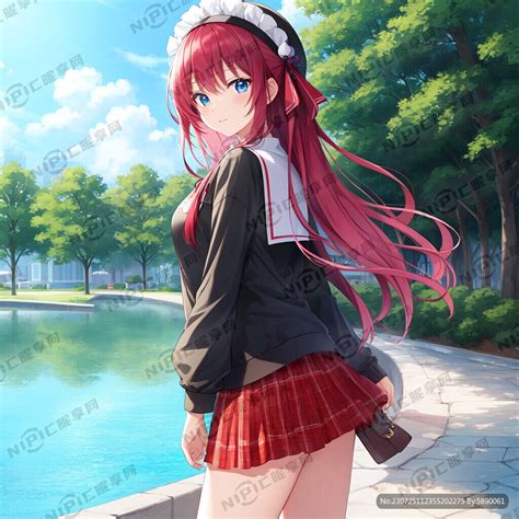 Ai创作图青春不毕业 卡通 二次元 大学生 手举牌 昵图网