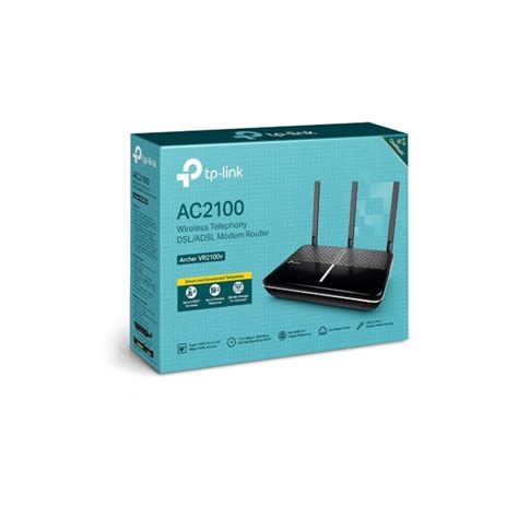 TP Link Archer VR2100v AC2100 Wireless MU MIMO VDSL ADSL Telephony Modem Router VDSL2 With VoIP