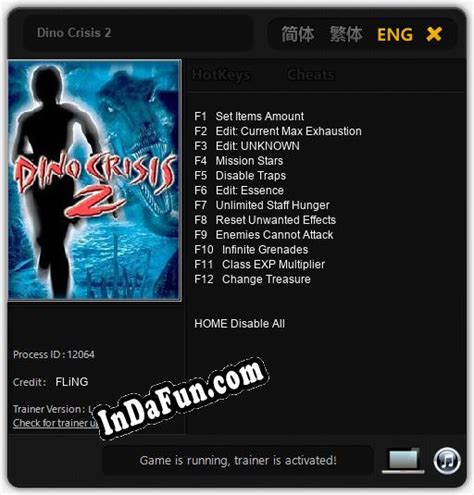 Dino Crisis Cheats Trainer FLiNG Free Download PC Games Direct Links Torrent