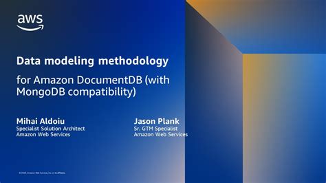 Data Modeling Methodology For Amazon Documentdb Aws Virtual Workshop Youtube
