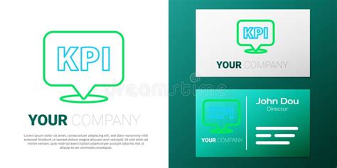 Line Kpi Key Performance Indicator Icon Isolated On White Background Colorful Outline Concept