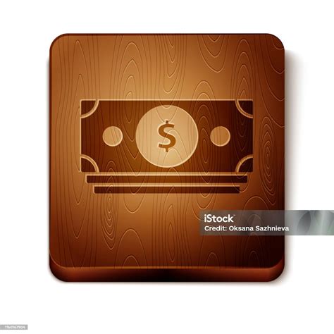 갈색 스택 종이 돈 현금 아이콘 흰색 배경에 격리 돈 지폐 스택 청구 통화 나무 사각형 버튼입니다 벡터 일러스트레이션 0명에 대한 스톡 벡터 아트 및 기타 이미지 Istock