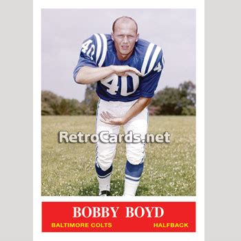 1964p Bobby Boyd Baltimore Colts Retrocards