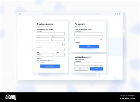 Create Account Form Stock Vector Image And Art Alamy