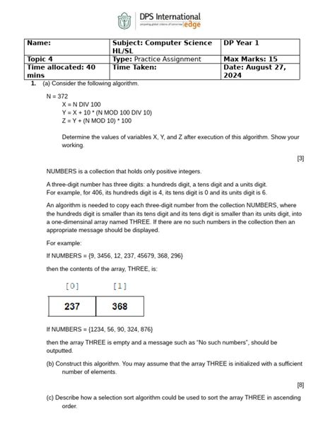 dp1 topic 4 practice assignment pdf algorithms software engineering