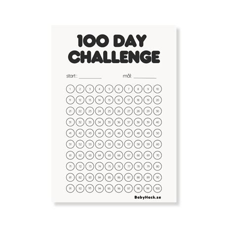 100 Day Challenge Noggrant Utvalda Barnprodukter Från Marknadsledande