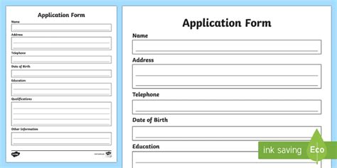 Ks1 Form Class Application Template Teacher Made Twinkl 49 Off