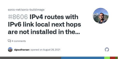 Ipv4 Routes With Ipv6 Link Local Next Hops Are Not Installed In The