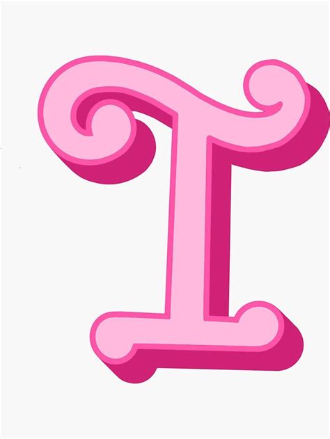 Barbie Initial I Sticker For Sale By Hannah Cohen In 2024 Barbie Party Decorations Barbie