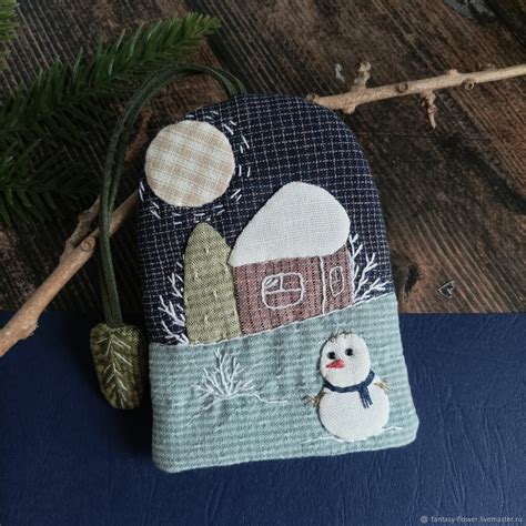 Ключница Зима Японский пэчворк в интернет магазине Ярмарка Мастеров по цене 1700 ₽ S47m6ru