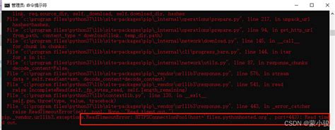 HTTPSConnectionPool Host Files Pythonhosted Org Port 443 Read