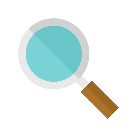 Premium Vector Magnifier Icon In Flat Color Style