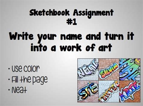 Sketchbook Assignments Art Sub Lessons Art Lessons Middle School
