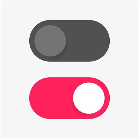 Premium Vector 3d Toggle Switch Buttons On And Off Icon In Black And Red Colors Or Set Of