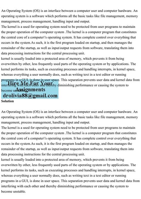 an operating system os is an interface between a computer user and pdf operating systems