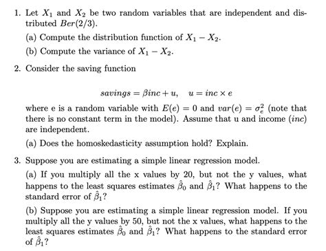 Solved 1 Let X1 And X2 Be Two Random Variables That Are