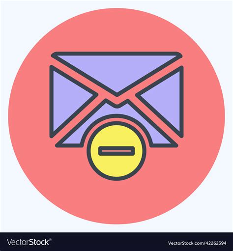 Icon Delete Envelop Suitable For User Interface Vector Image
