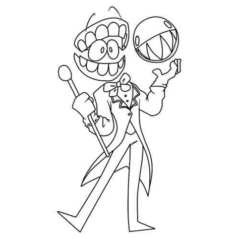 Раскраска Кейн из Удивительного цифрового цирка распечатать раскраски для детей