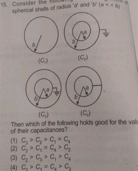 [answered] 15 Consider The Spherical Shells Of Radius A And B A B D C B Kunduz