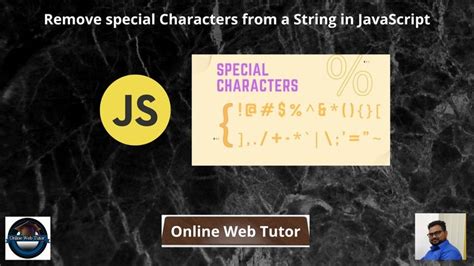 Remove Special Characters From A String In Javascript