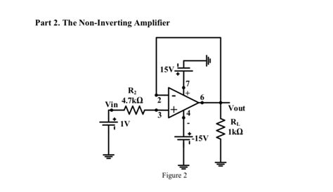 solved part 2 ﻿the non inverting amplifier q ﻿hand