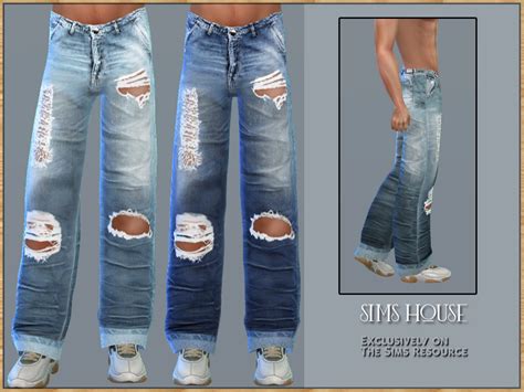 The Sims Resource Mens Ripped Jeans