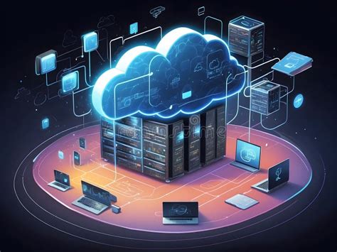 The Power And Potential Of Cloud Computing And Storage Stock Image Image Of Online Holding