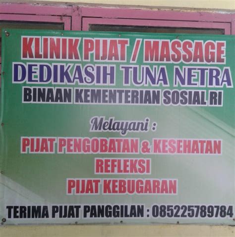 Klinik Pijat Tunanetra Dedikasih Binaan Kementeria Sosial R I Semarang