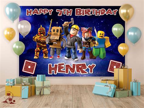 Birthday Backdrop Roblox Theme Roblox Boy Birthday Backdrop Roblox