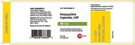 Doxycycline Package Insert