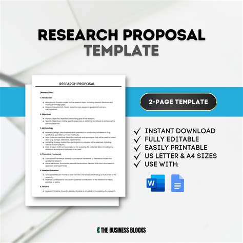 Academic Research Proposal Template Format For Proposal Submission