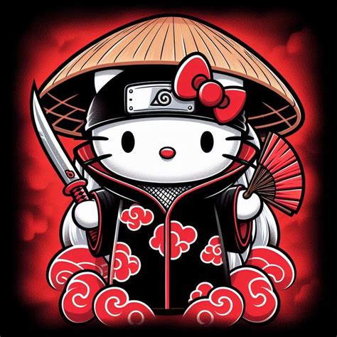 Hello Kitty Akatsuki Quadros Com Frases Desenhos Fotos