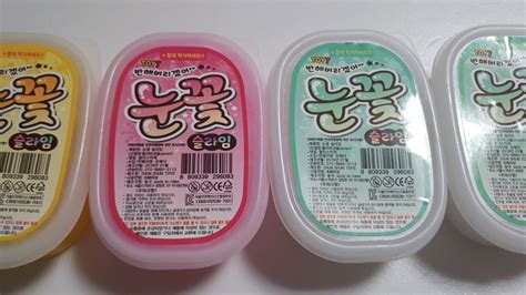 눈꽃 슬라임 후기 문구점 신상 슬라임 후기 Youtube